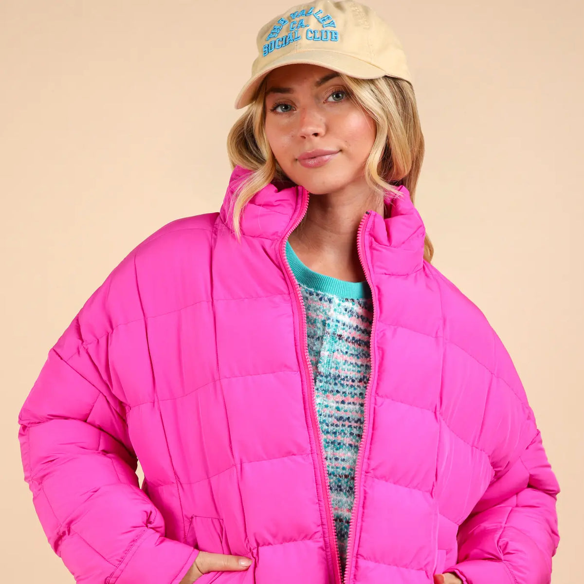 PUFFER JACKET-HOT PINK – Dear Rosie Boutique
